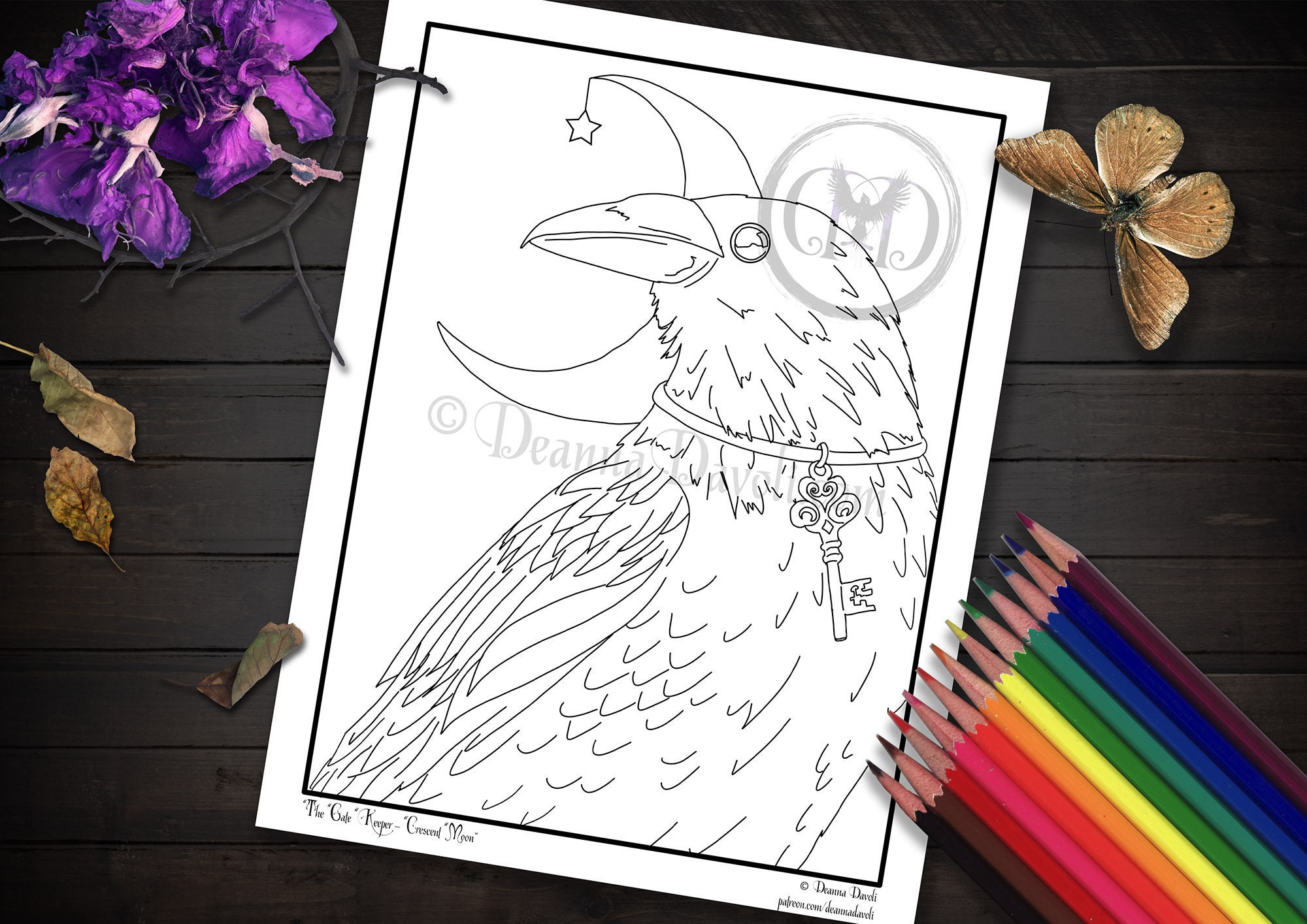 Raven Coloring Page