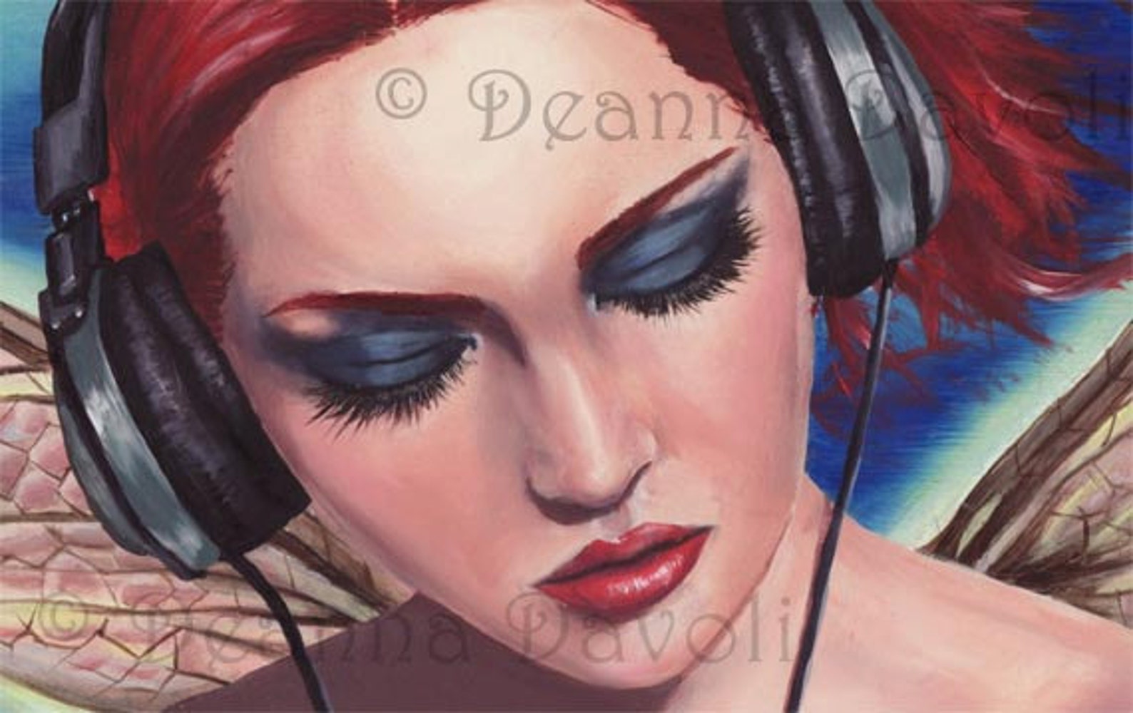 Music Fairy / Headphone Girl / Fantasy Art Print / Faerie - Etsy