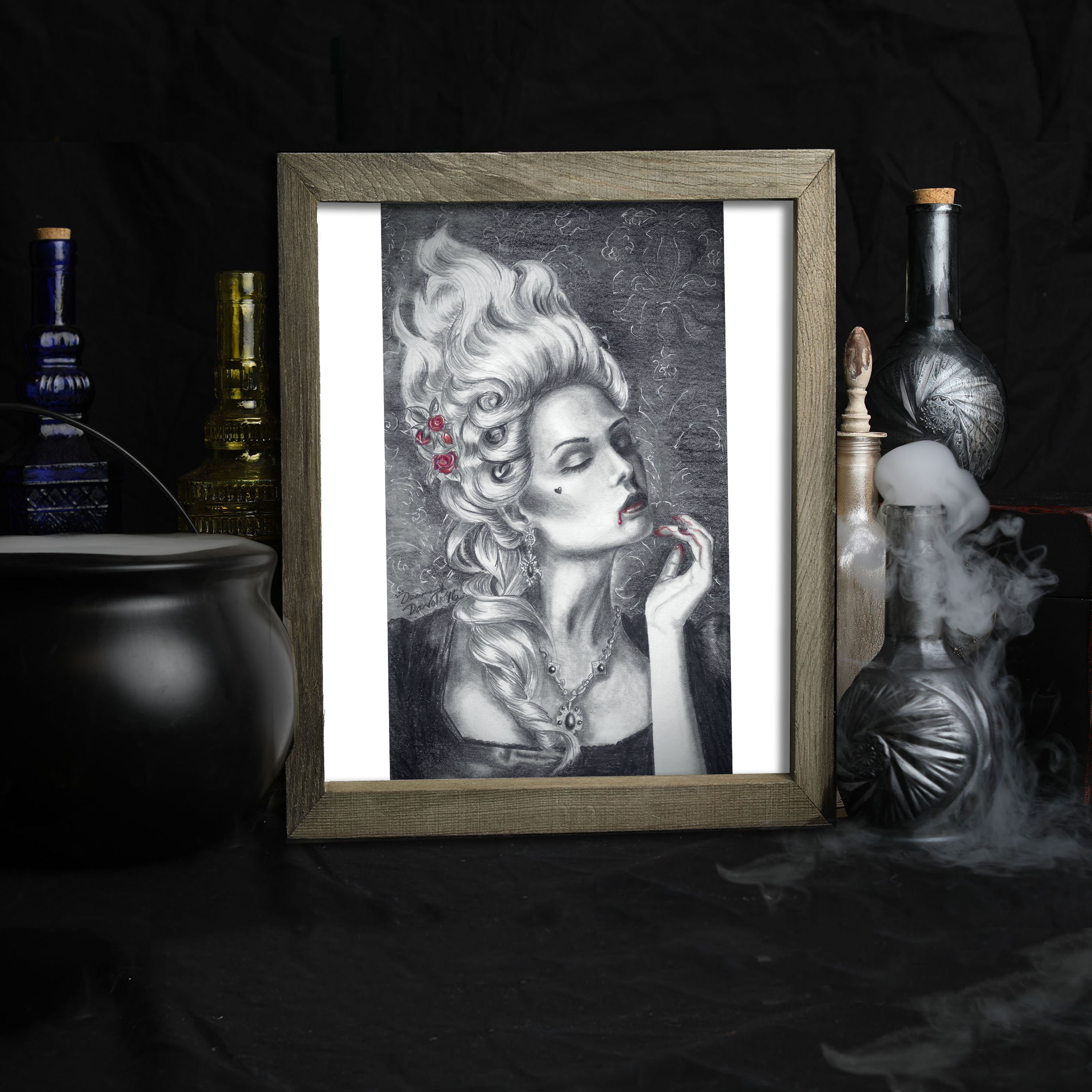 Marie Antoinette Art Print / Rococo / Gothic Decor / Vampire | Etsy