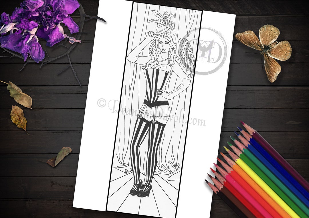 Burlesque Coloring Page Cabaret Dancer Printable PDF JPG Adult - Etsy