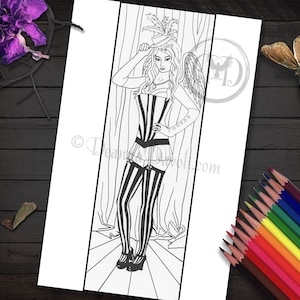 Burlesque Coloring Page Cabaret Dancer Printable PDF JPG Adult - Etsy