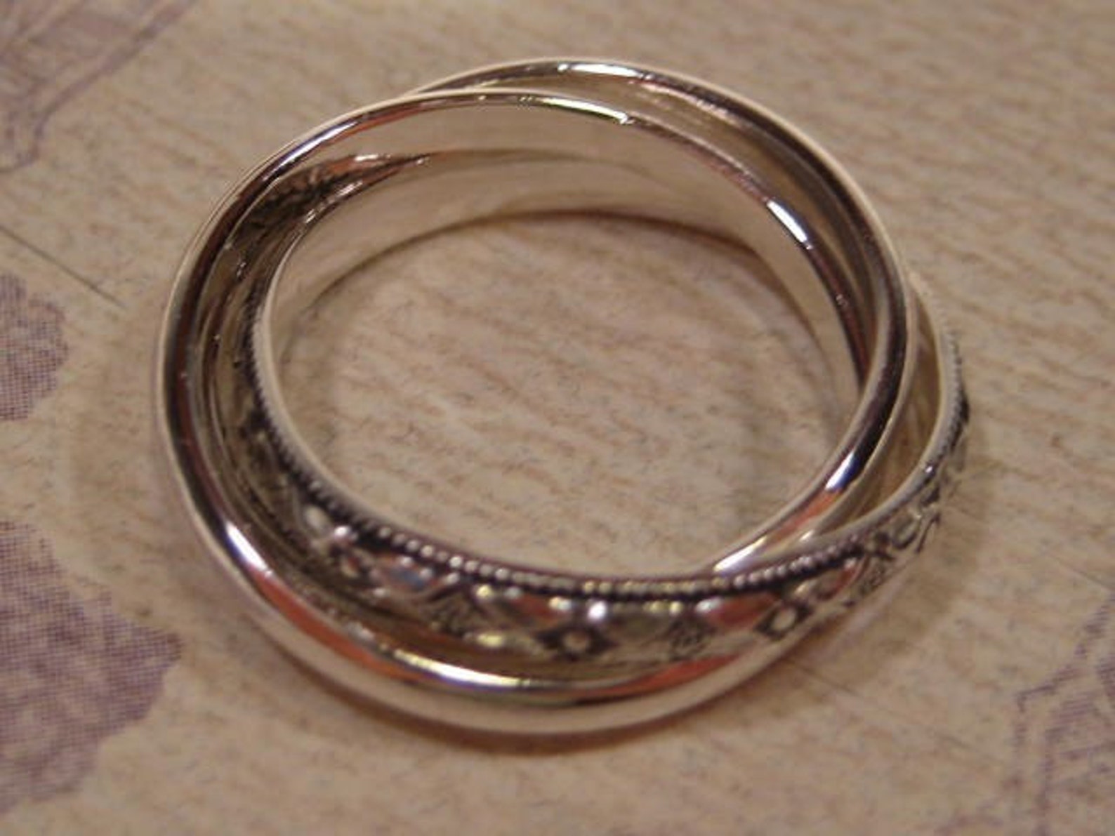 Antique and Plain Band .... Rolling Ring ... Sterling Silver ... Cool ...