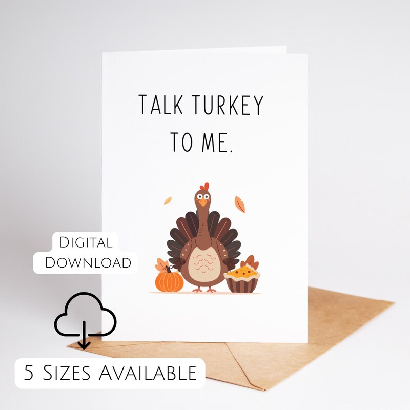 Turkey Card - Etsy