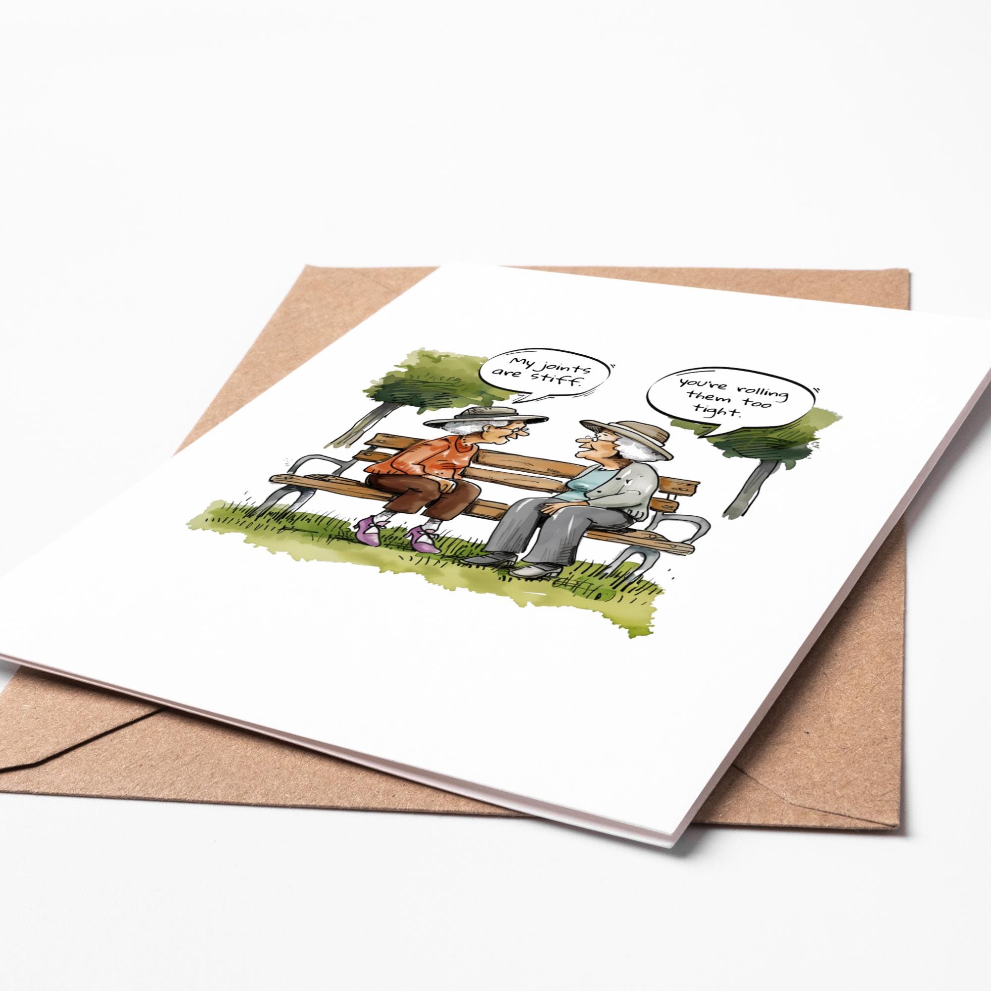 Funny Old Age Card Printable Stiff Joints Birthday Joke Card for ...