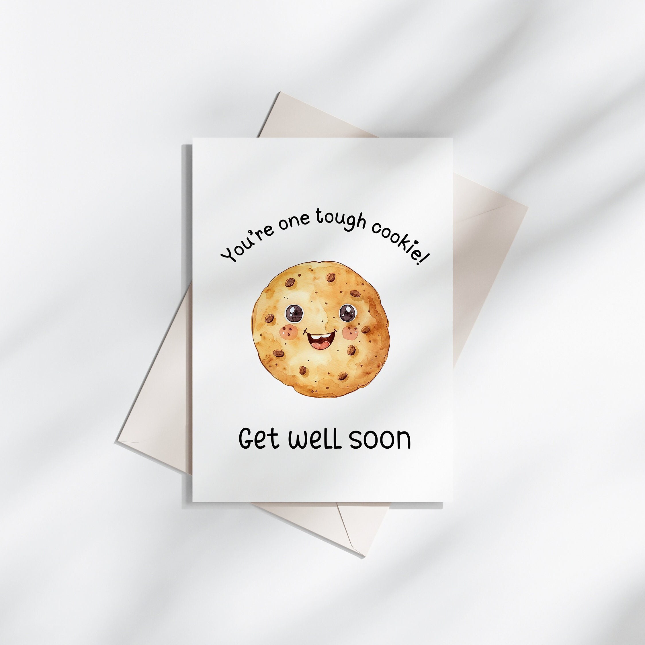 Tough Cookie Get Well Soon Card for Kids Sweet Get Well Card Funny Get ...