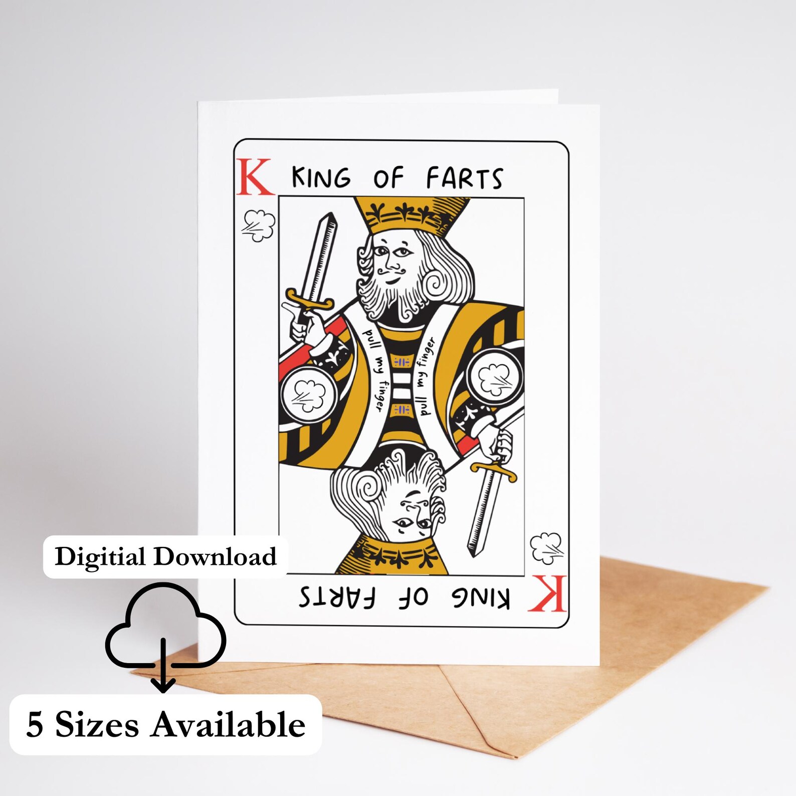 Dad Fart Card Dad Jokes Printable Birthday Card for Dad or Husband ...