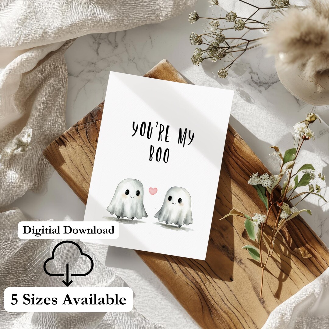 Boyfriend Card Printable You're My Boo for Boyfriend Print at Home ...