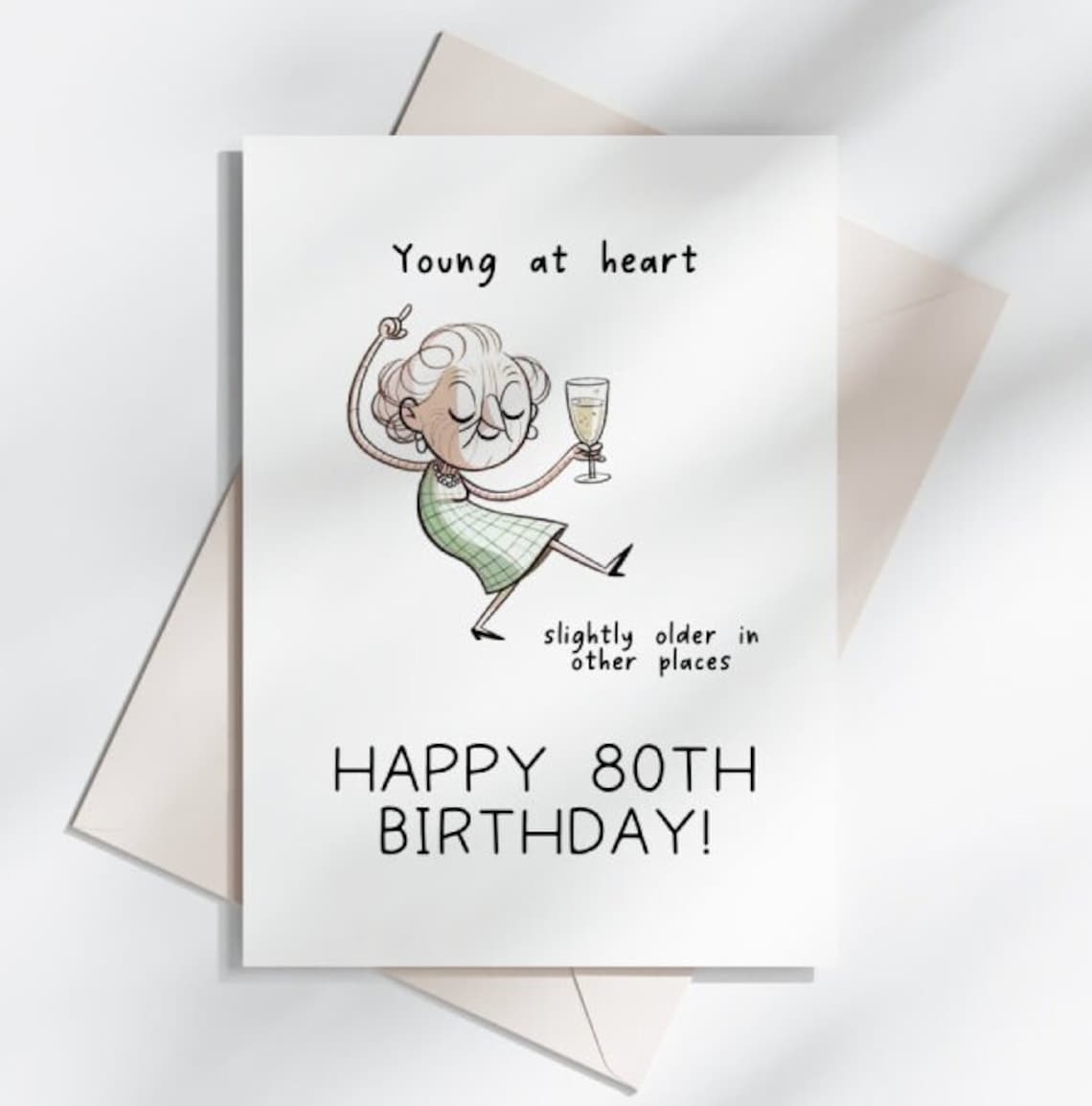 80th Birthday Card Last Minute Card Funny Birthday Card Card for 80 ...