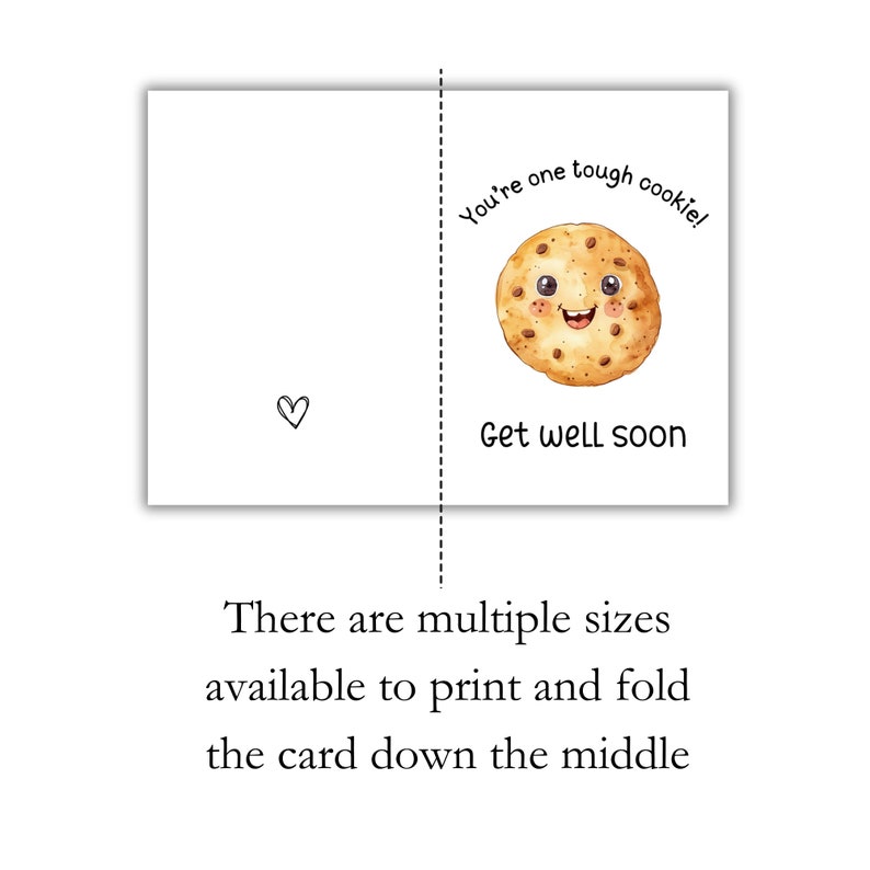 Tough Cookie Get Well Soon Card for Kids Sweet Get Well Card Funny Get ...
