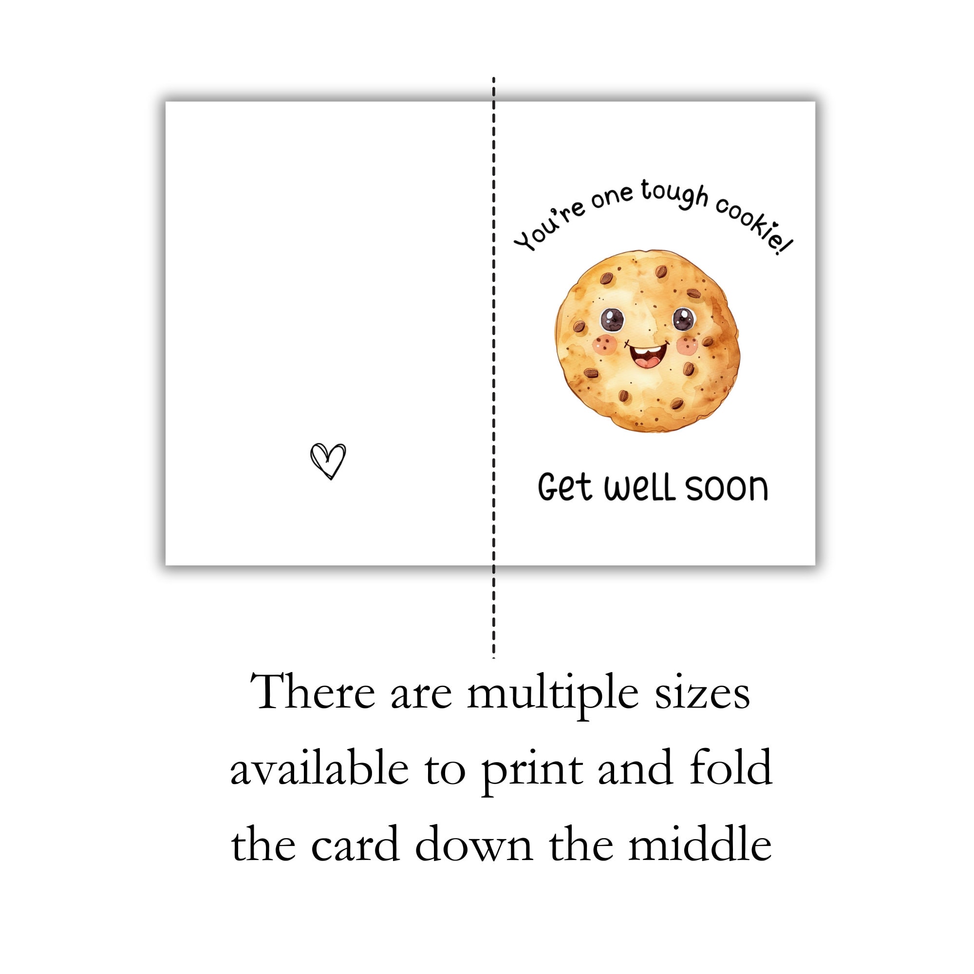 Tough Cookie Get Well Soon Card for Kids Sweet Get Well Card Funny Get ...