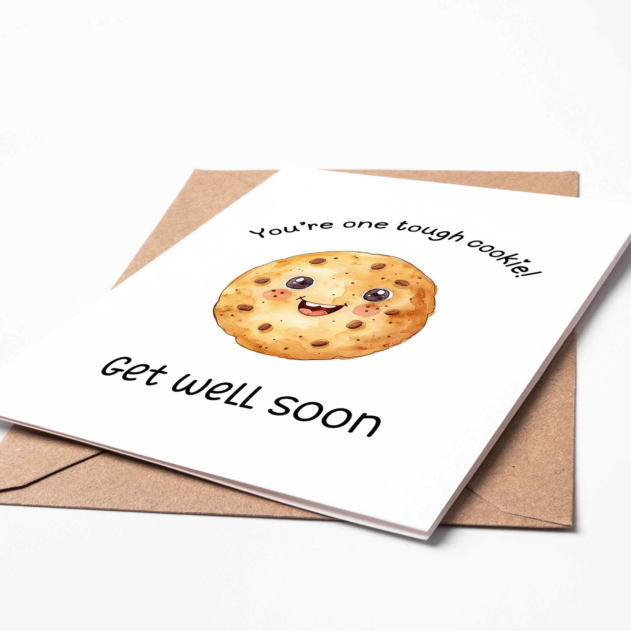 Tough Cookie Get Well Soon Card for Kids Sweet Get Well Card Funny Get ...