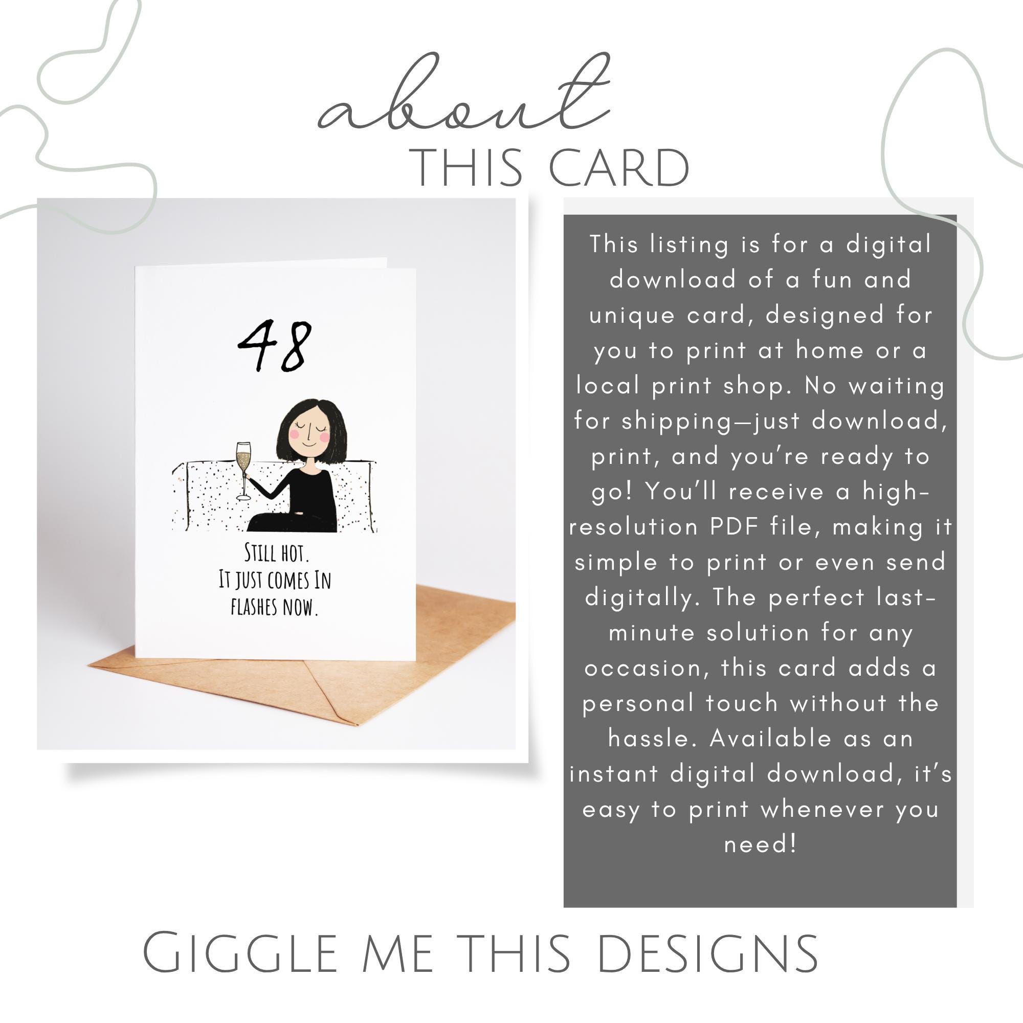 48th Birthday Card Funny Happy Birthday Card for 48 Year Old Woman ...