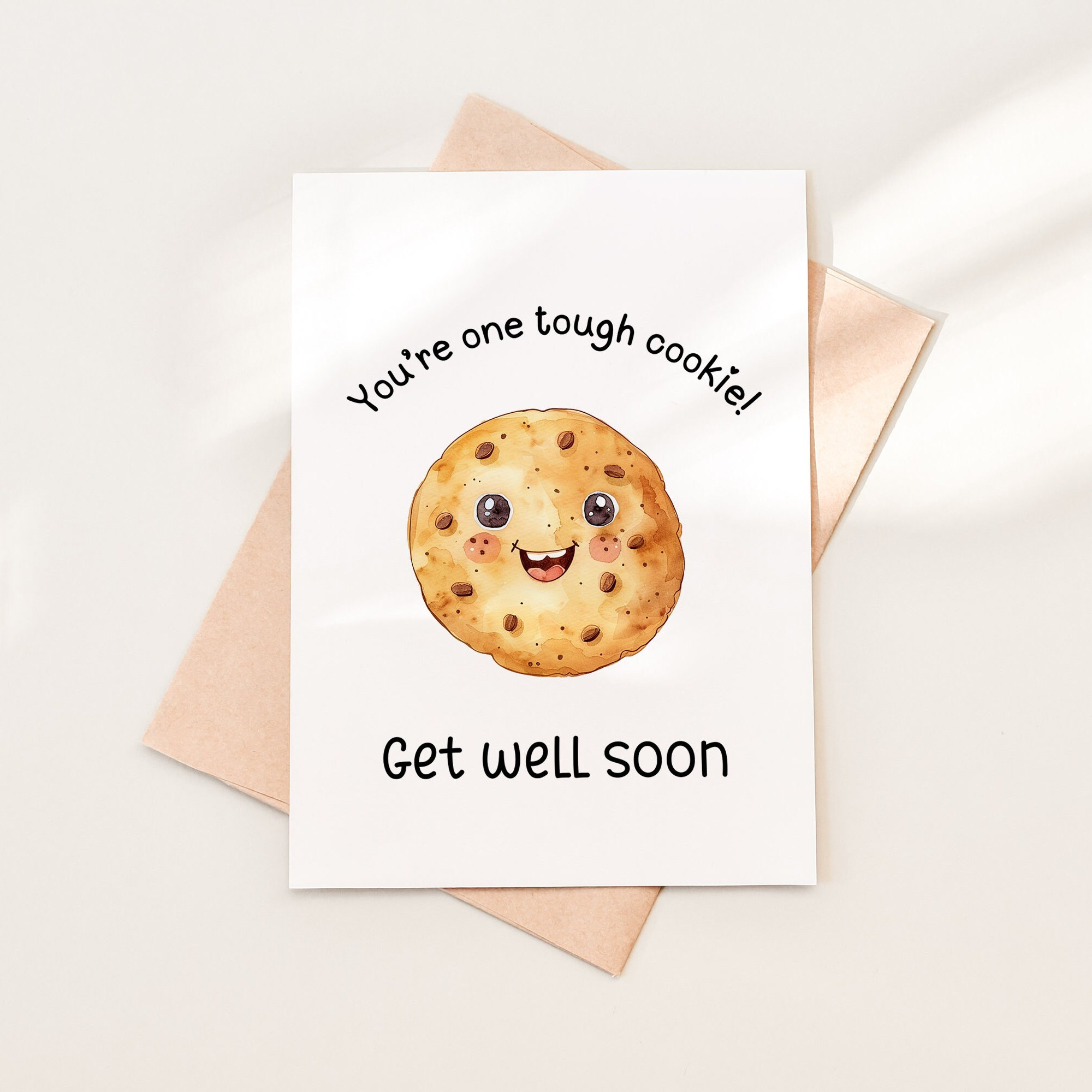 Tough Cookie Get Well Soon Card for Kids Sweet Get Well Card Funny Get ...