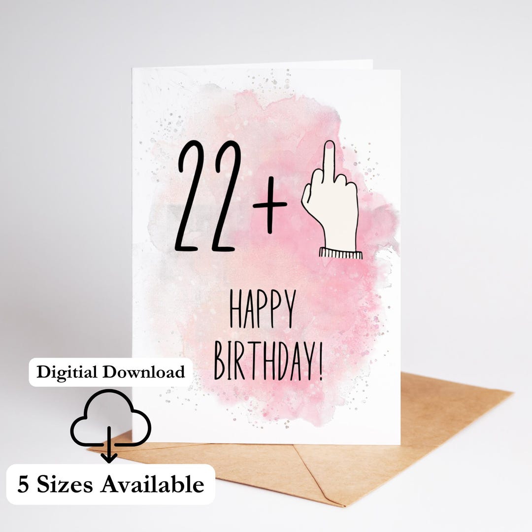 23rd Birthday Card Printable Funny Card for 23 Year Old Girl Birthday ...