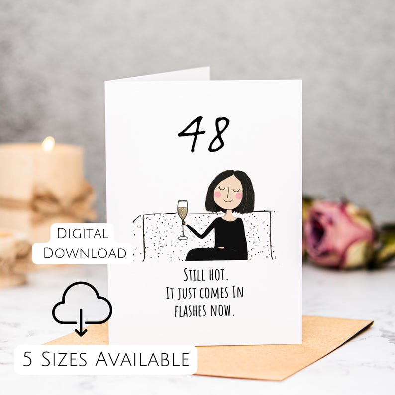 48th Birthday Card Funny Happy Birthday Card for 48 Year Old Woman ...