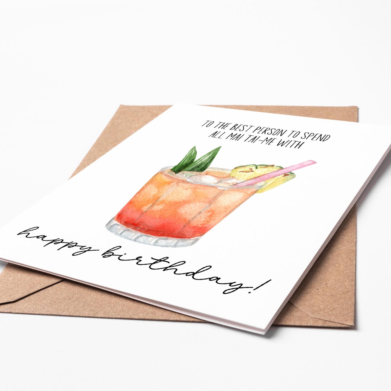 Birthday Card for Mai Tai Lover Printable Best Person to Spend All Mai ...