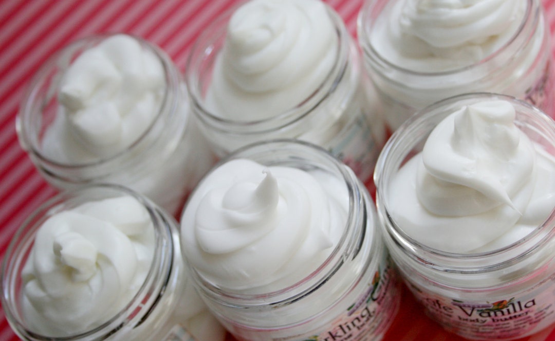 Body Butter Crema Sample Set of SIX Jars VEGAN Custom Lotion - Etsy