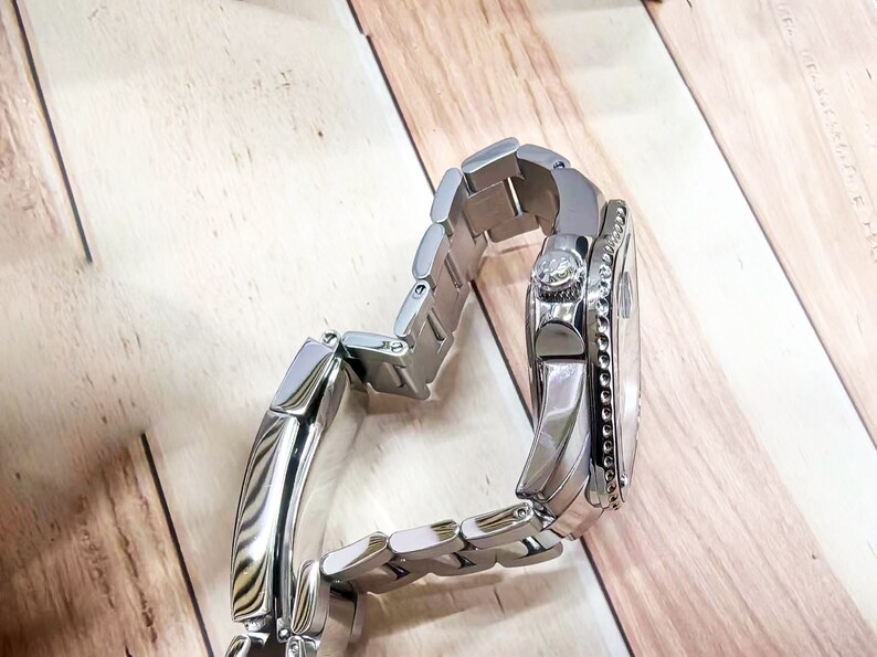 Gifts for Her Silver Precision Steel Women's Black Dial Watch - Etsy