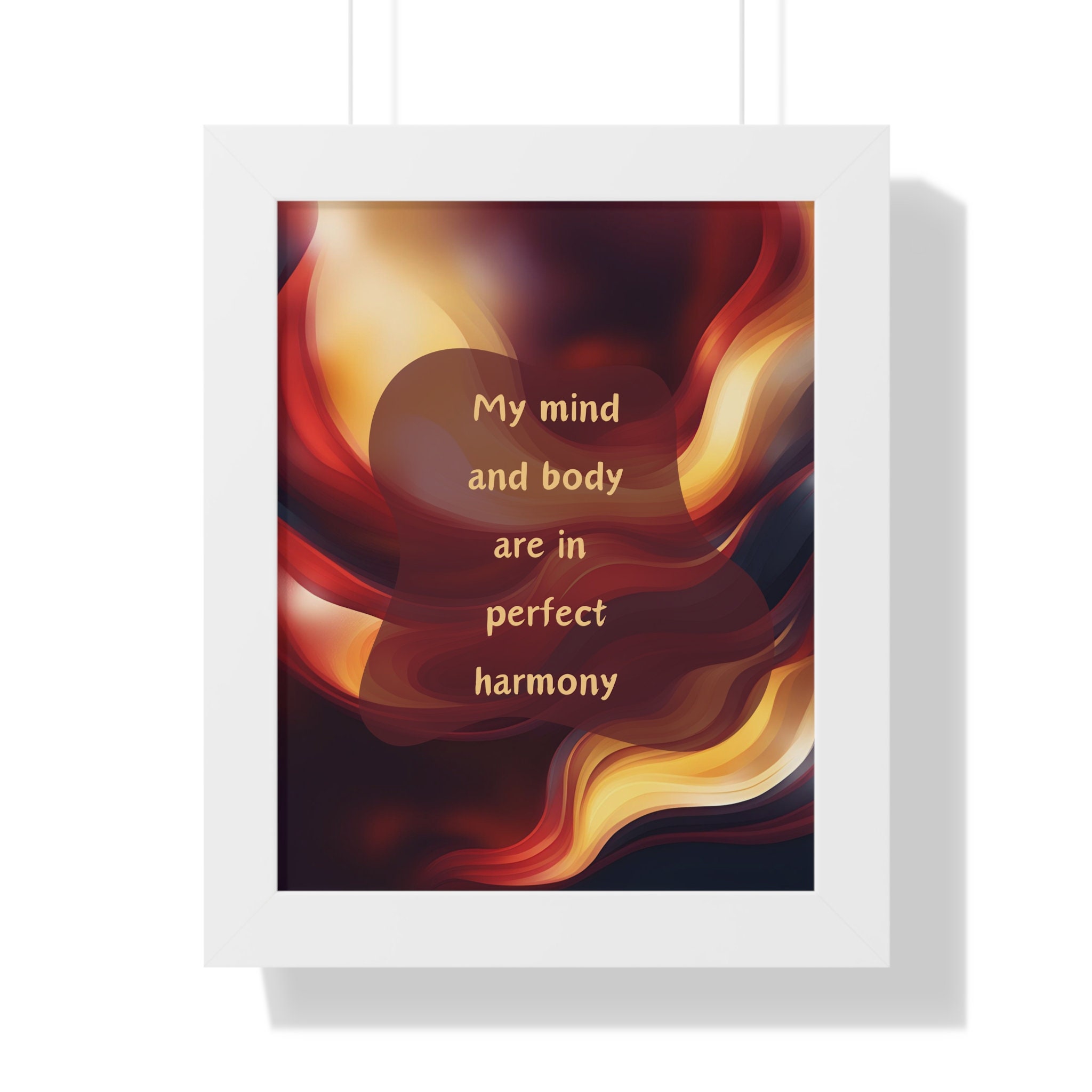 Health and Wellness Affirmation Framed Vertical Poster, Motivational ...