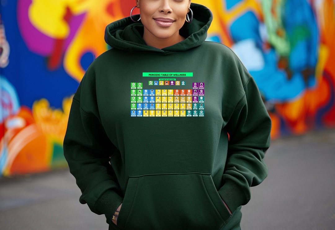 Wellness Hooded Sweatshirt, Periodic Wellness Table Sweatshirt, Unisex ...