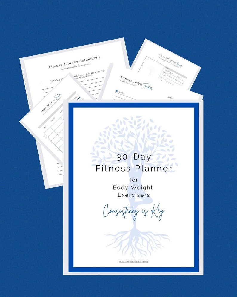 Wellness Fitness Planner, 30-day Fitness Planner, Body Weight Exercises ...
