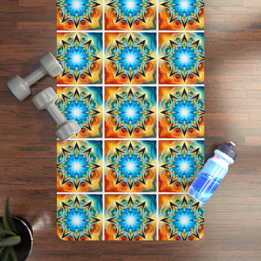 Mandala Print Yoga Mat, Yoga Mat Prints, Exercise Mat, Relaxation Mat ...