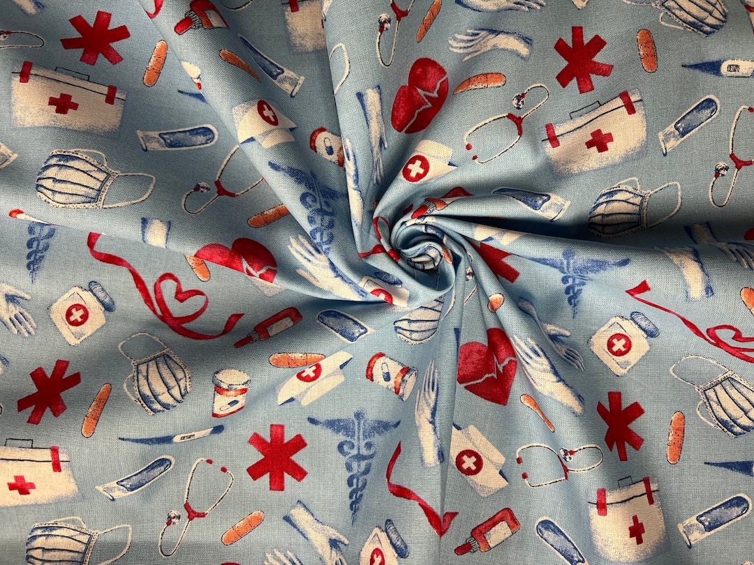 Nurse Doctor First Responders Doctor Medical Light Blue Fabric Fat ...