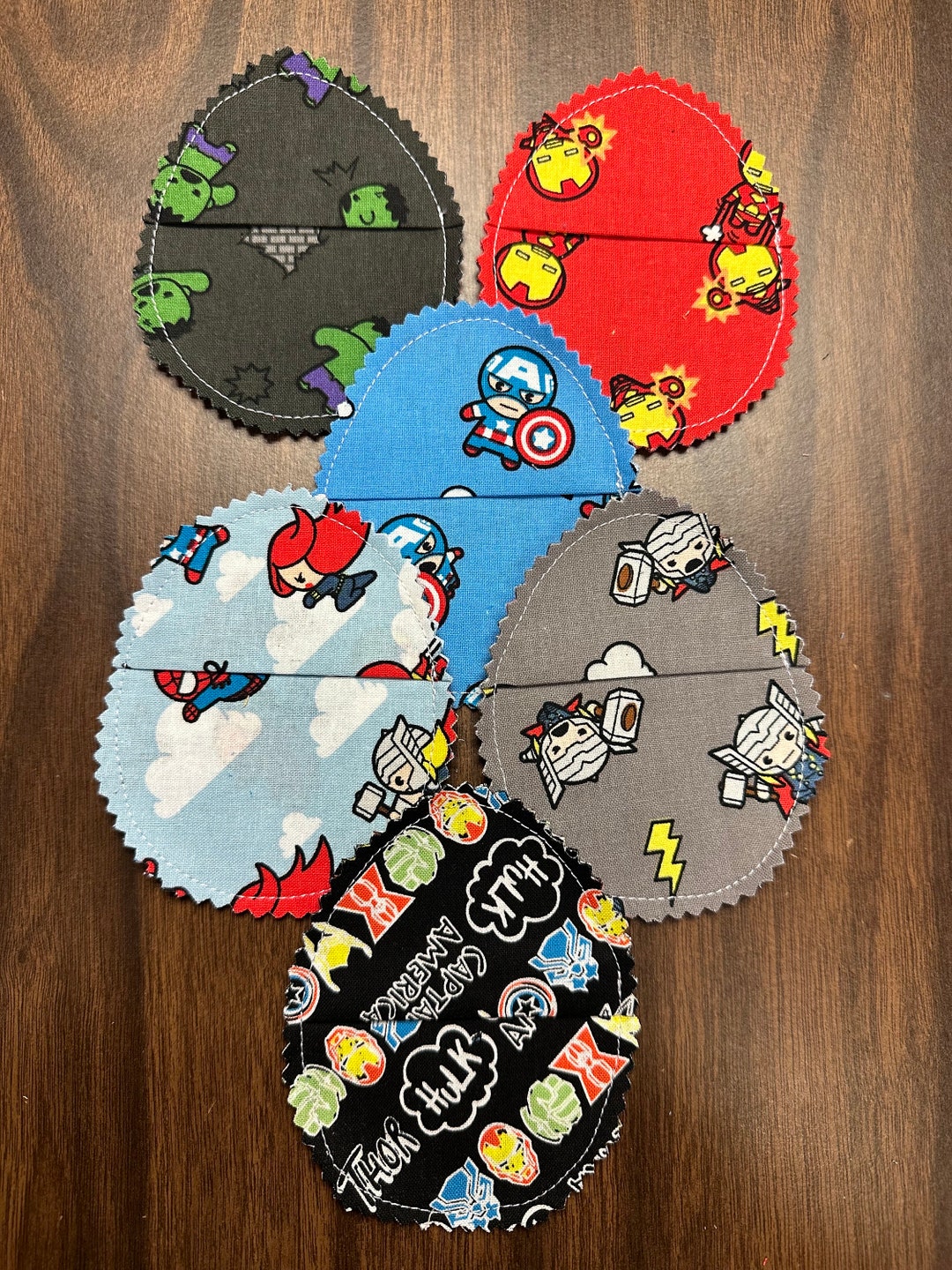 Super Hero Easter Eggs Fillable Fabric Washable Reusable Holds Toys ...