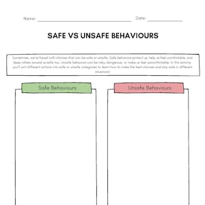 Safe Vs Unsafe Behaviors - Etsy