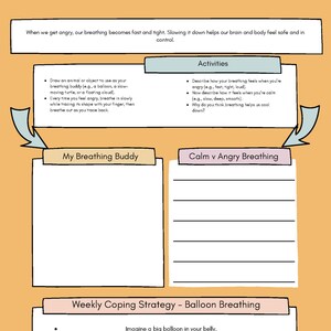 Using Breathing to Stay Calm (anger Worksheet 8/10) - Etsy