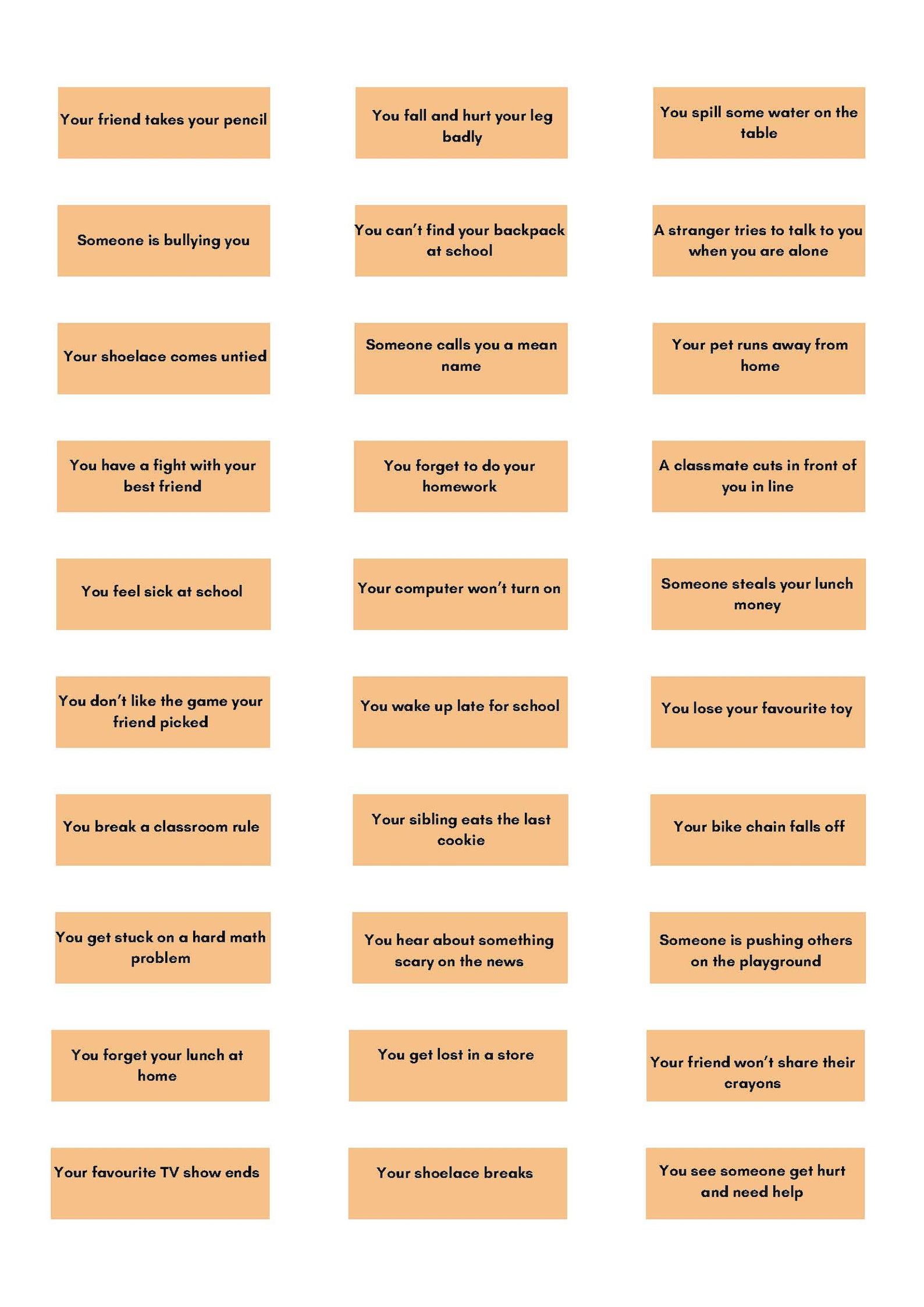 Big Vs. Small Problems Sorting Activity - Etsy