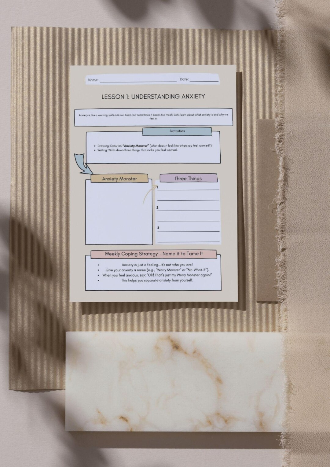 Complete Anxiety Workbook for Kids (ACT Worksheet for Kids - 10 ...