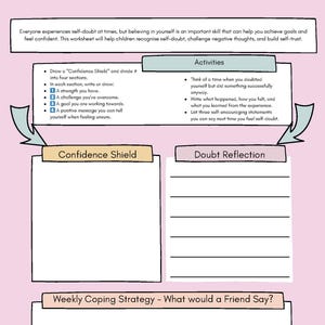 Ultimate Self Esteem Bundle - 10 Worksheets on Confidence and ...