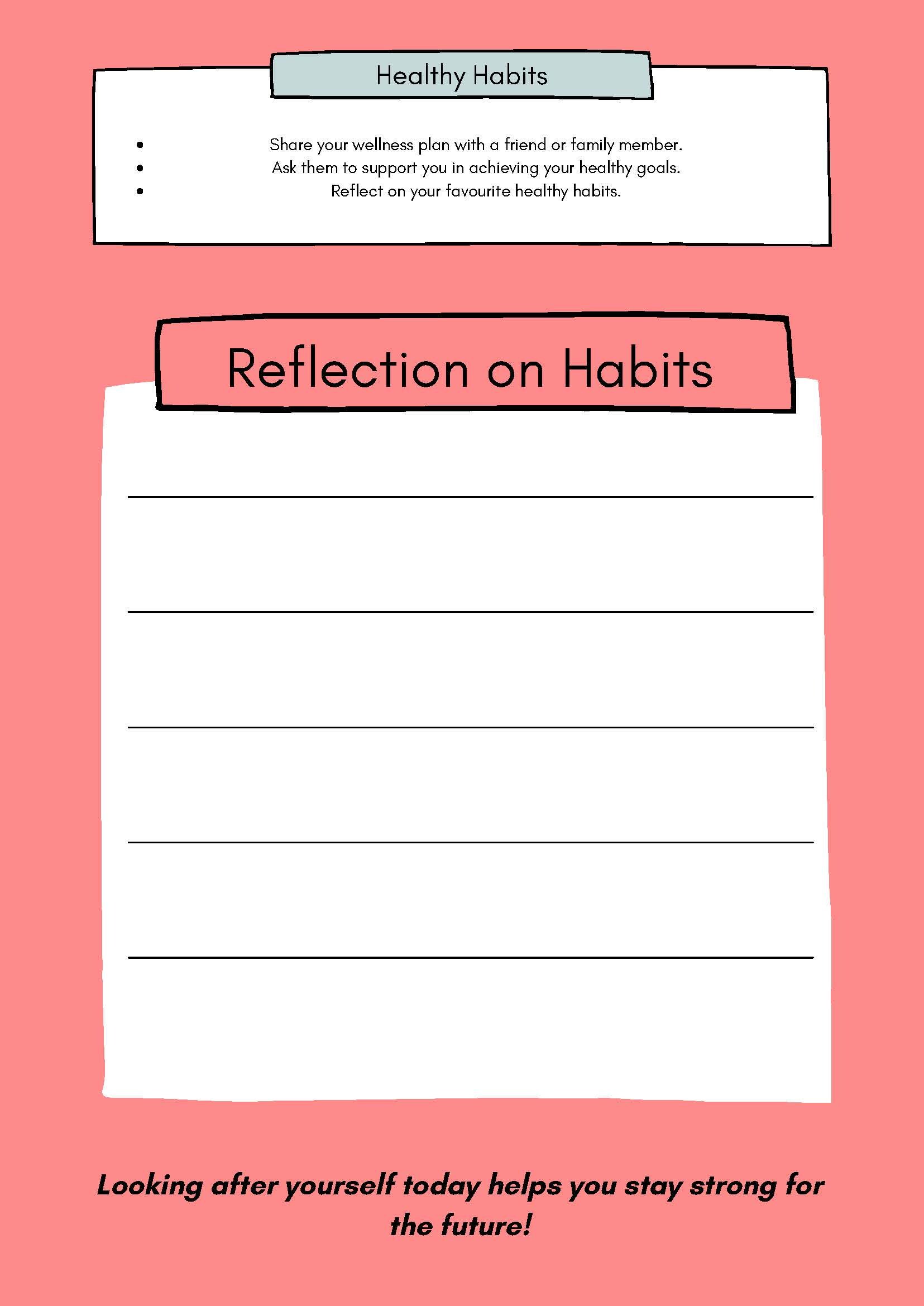 Building My Wellness Plan (healthy Habit Worksheet 10/10) - Etsy
