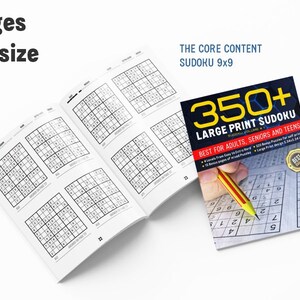 350 Large Sized Sudoku Puzzles Book Four Levels Easy to Extra Hard 15 ...