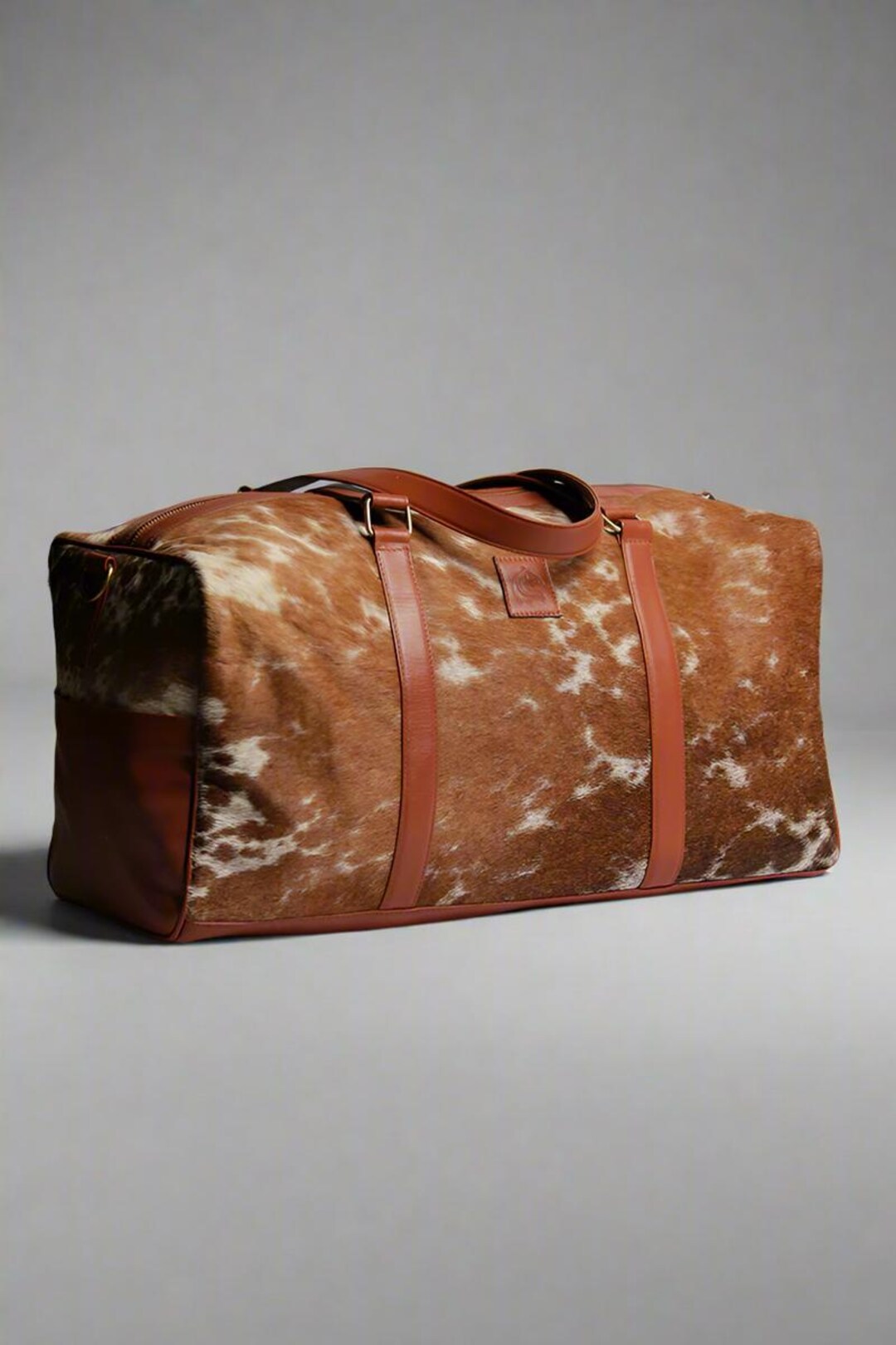 Pinto Hair-on Cowhide Duffle Bag – Ethnic Leather Travel Bag – Handmade ...