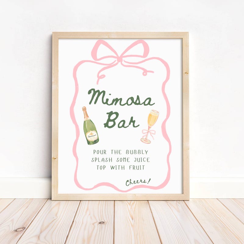 Mimosa Bar Menu - Etsy