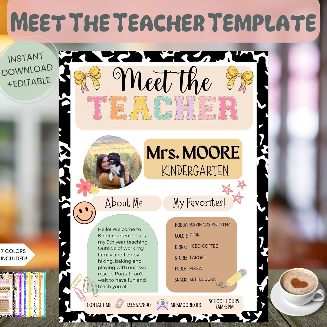 Editable Meet the Teacher Pastel Template, Back to School Flyer, All ...
