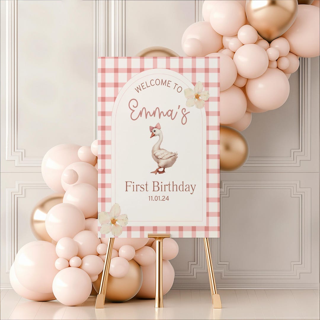 One Silly Goose Welcome Sign Template, Silly Goose Welcome Poster, Girl ...