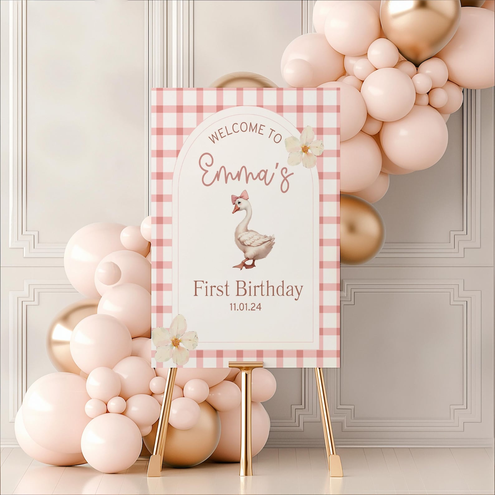 One Silly Goose Welcome Sign Template, Silly Goose Welcome Poster, Girl ...