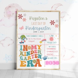 Editable Kindergarten First Day of School Poster, Eras Back to School ...