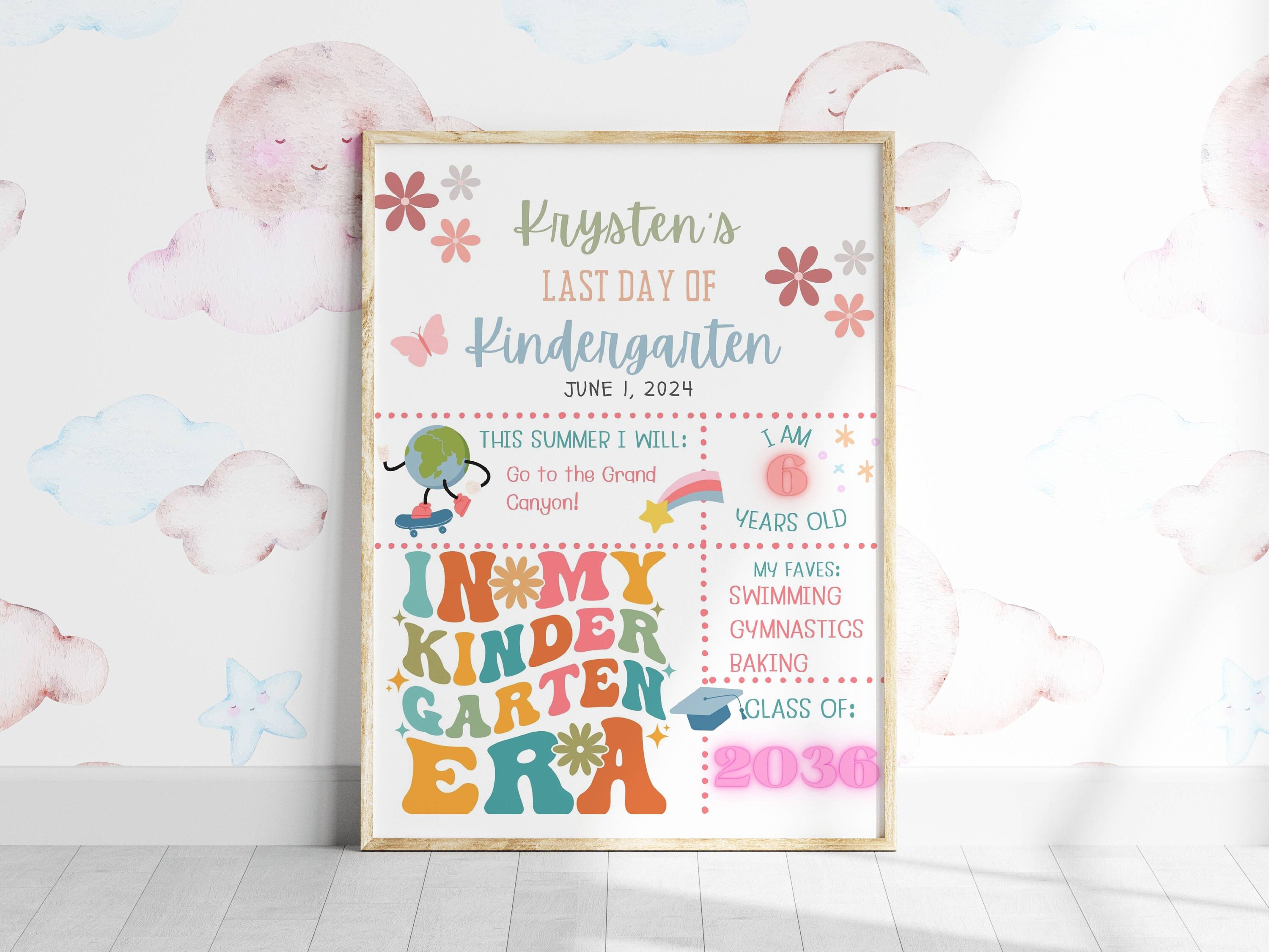 Editable Kindergarten First Day of School Poster, Eras Back to School ...