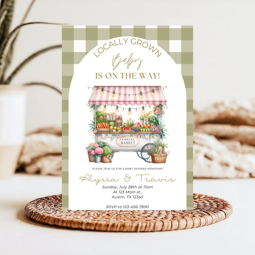 Locally Grown Baby Shower, Farmers Market Baby Shower, Girl Baby Shower ...