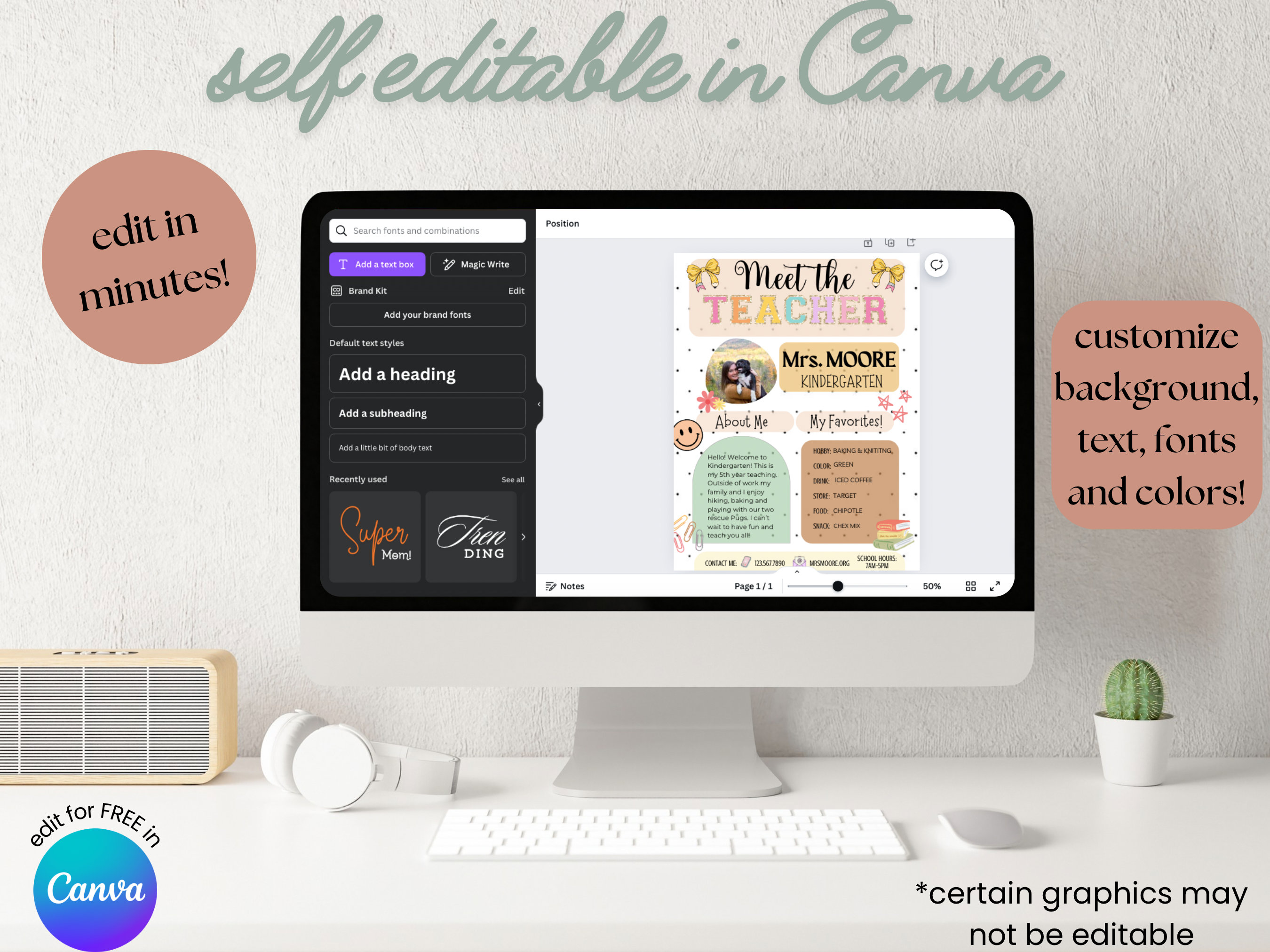 Editable Meet the Teacher Pastel Template, Back to School Flyer, All ...
