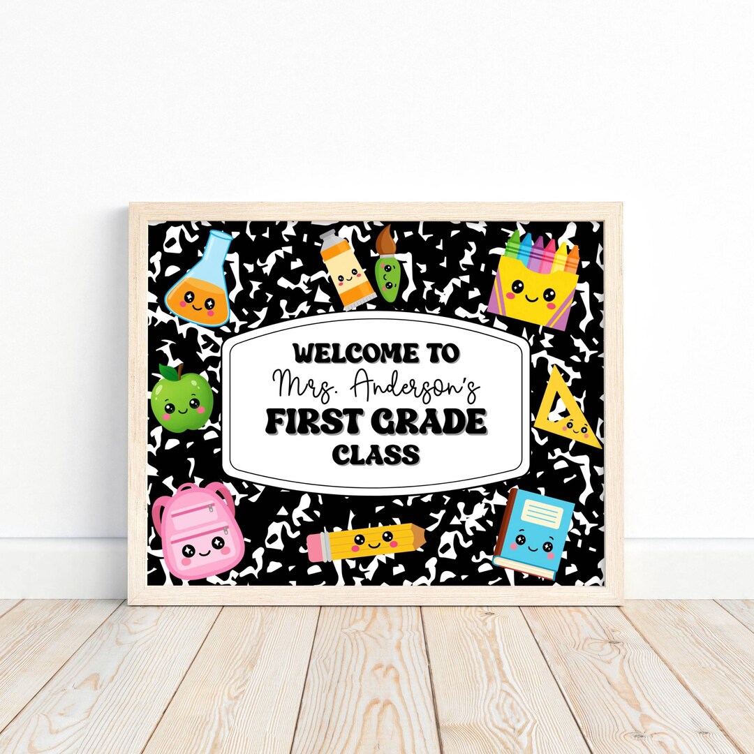 Editable Classroom Door Welcome Sign for Teachers, Printable Door Sign ...