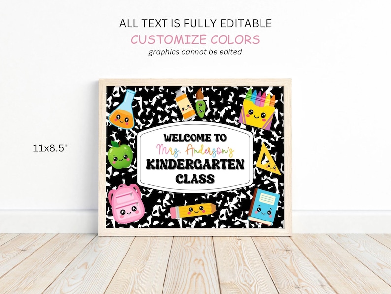 Editable Classroom Door Welcome Sign for Teachers, Printable Door Sign ...