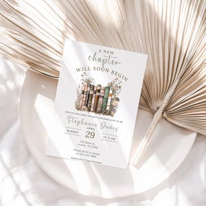 A New Chapter Baby Shower Invitation Template, Editable Their Next ...