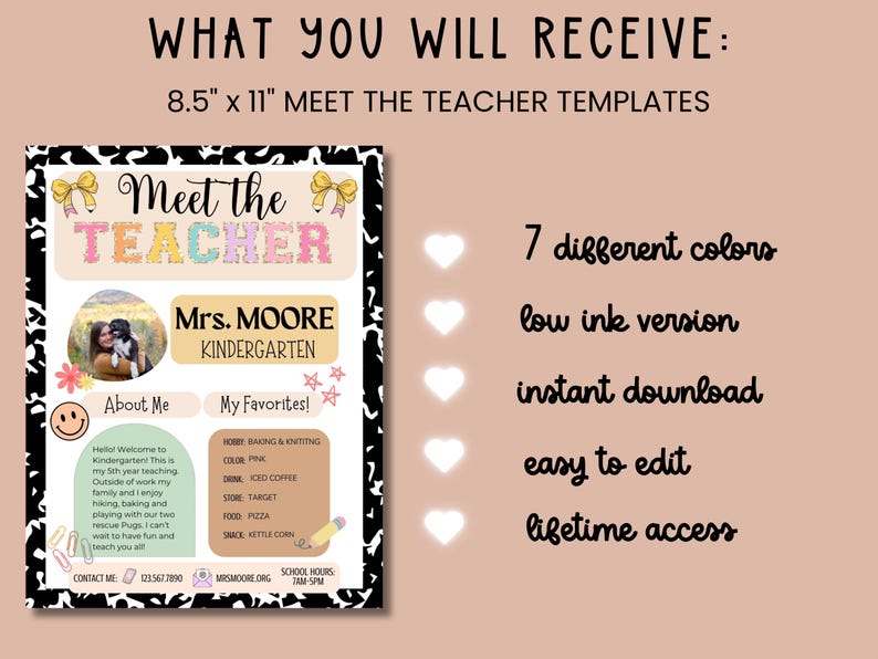 Editable Meet the Teacher Pastel Template, Back to School Flyer, All ...