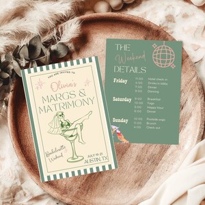 Margs and Matrimony Bachelorette Invite Template, Margs and Matrimony ...
