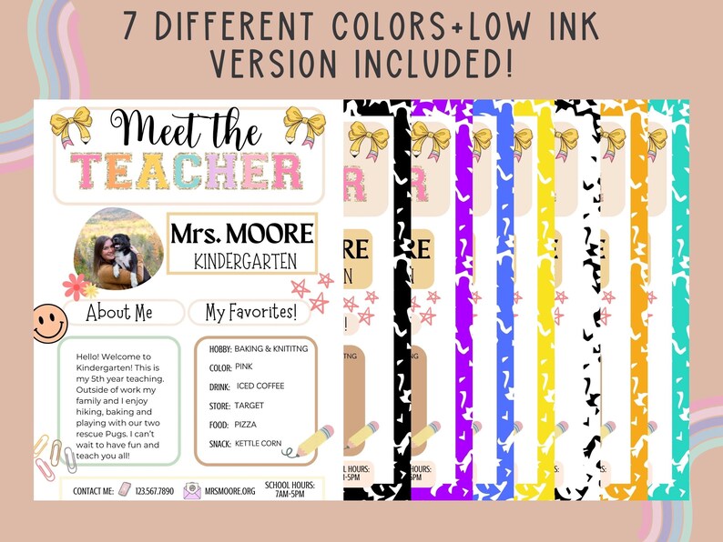 Editable Meet the Teacher Pastel Template, Back to School Flyer, All ...